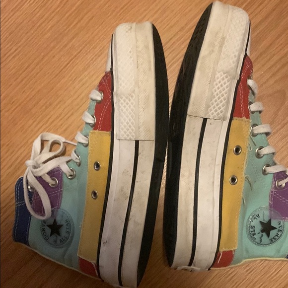 Converse | Shoes | Converse Womens Size 6 Colorful With Chunky Bottom ...